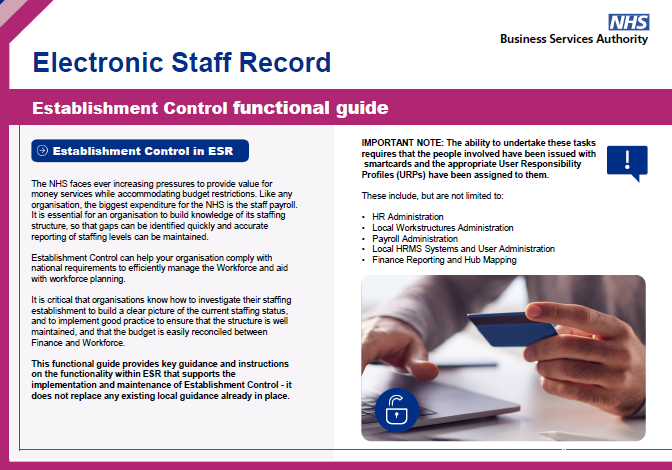 Electronic staff record